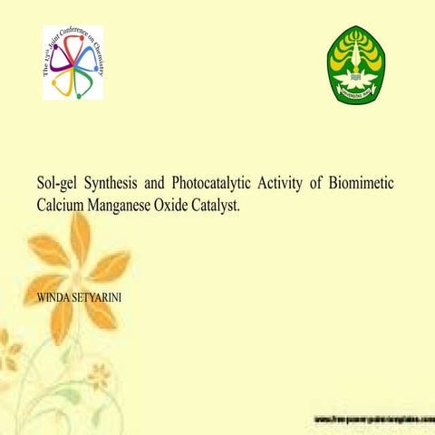 sol gel synthetic and actifity of manganosite | PPT