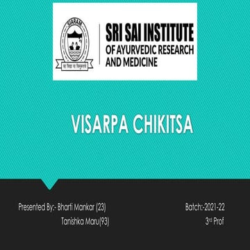 Visarpa chikitsa.pptx21@15#1234567visarp | PPTX