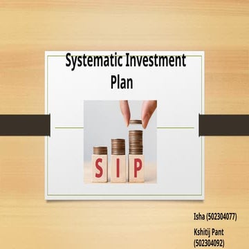 Sip(systematic investment plan) | PPTX