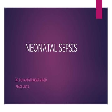 Neonatal Sepsis | PPTX
