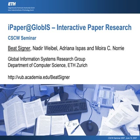 iPaper@GlobIS - Interactive Paper Research | PPT