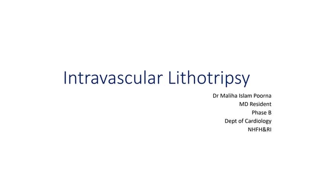Coronary shock wave lithotripsy balloon (IVL) | PDF