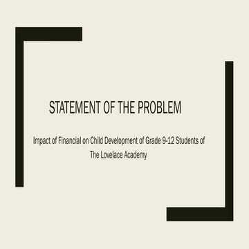 Statement of the Problem Practical Research 2 shs | PPTX