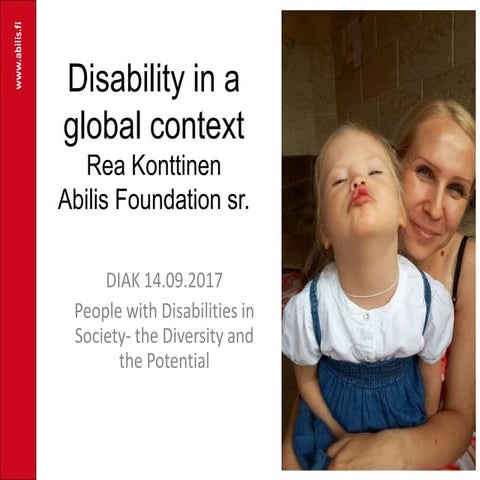 Disability in a Global Context: People with Disabilities in Society ...