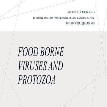 Presentation food borne pathogens and infections | PDF