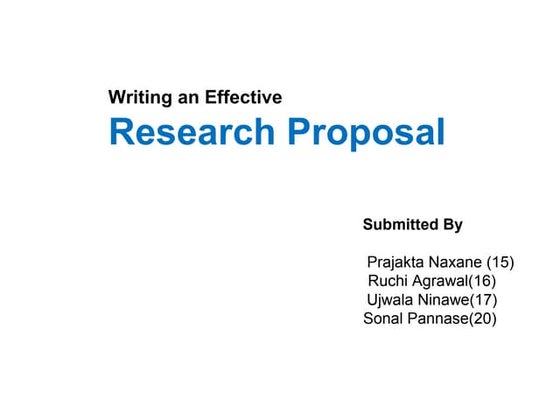 Steps of Writing a Research Proposal | PPT