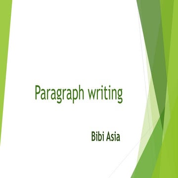 Peragraph writing | PPTX