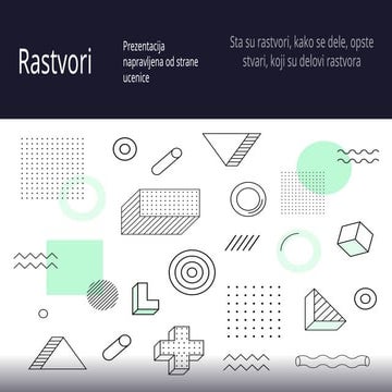 Prezentacija rastvori za 7 razred (definicije,formule,objasnjenja) | PPT