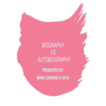 Autobiography VS Biography | PPTX