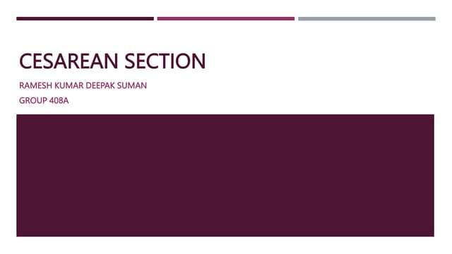Caesarean section | PPTX