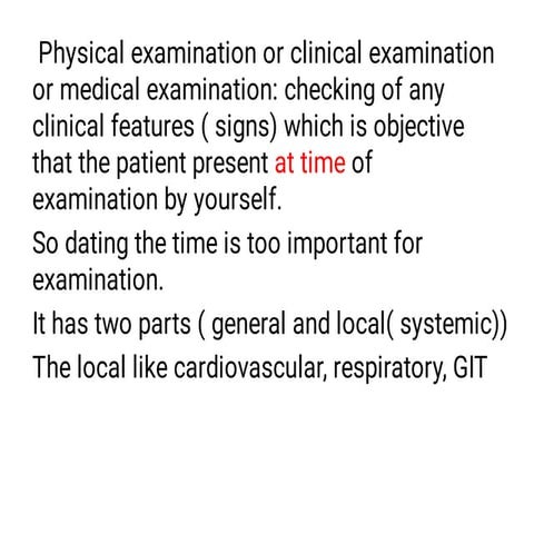 General physical examination for MBBS, HA, Nursing & All Medical Field ...