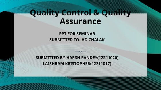 Quality induction | PPTX