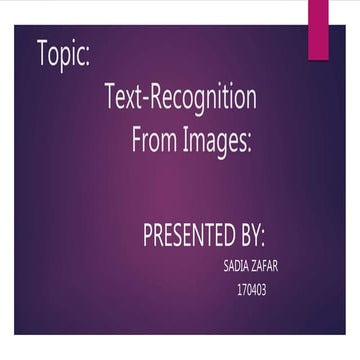 Text- Recognition from images in Design & Analysis Algorithm | PPTX ...