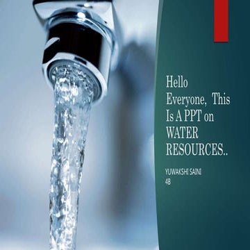 PPT On Water Resources | PPTX