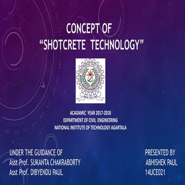 presentation on shotcrete technology | PPTX