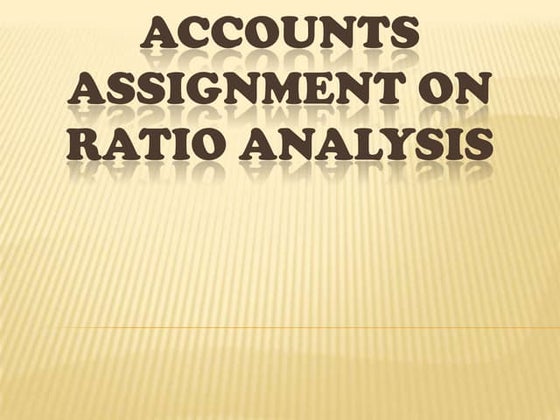 Accounting Report - Financial Ratio Analysis | PDF
