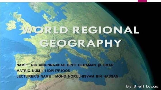 CHAPTER 2 CONCEPTS IN WORLD REGIONAL GEOGRAPHY | PPTX | Geography | Science