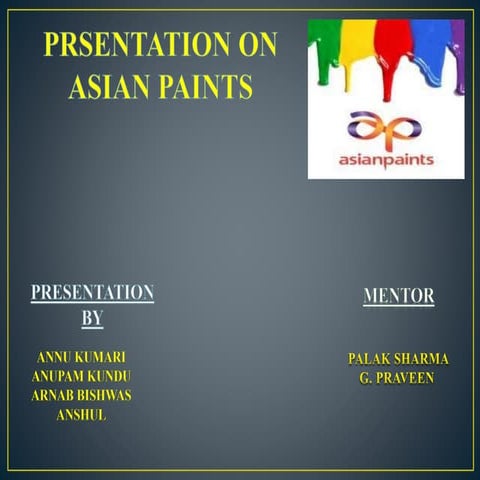 Asian paint ppt | PPTX