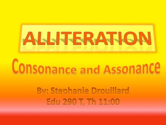 Alliteration powerpoint | PPT | Poetry | Books and Literature