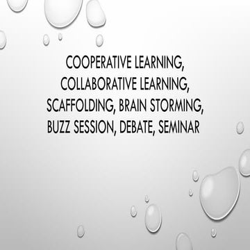 Presentation cooperative learning collaborative learning | PPT