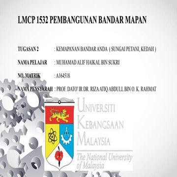 CIRI-CIRI BANDAR MAPAN DI SUNGAI PETANI | PPT