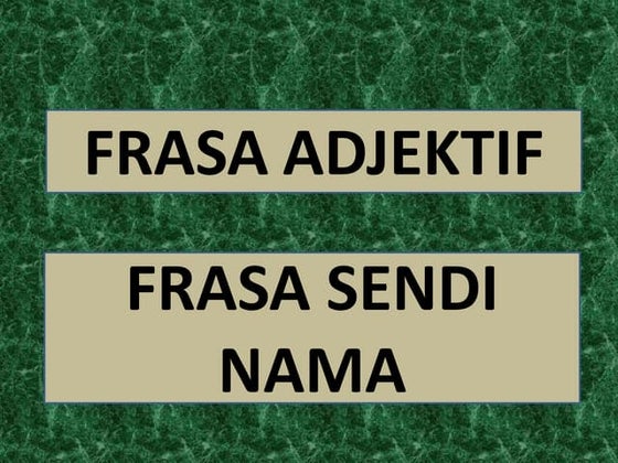 Frasa sendi nama | PPTX
