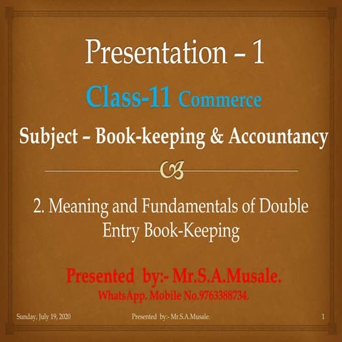 Presentation 1 chapter 2 (11 Commerce) | PPTX