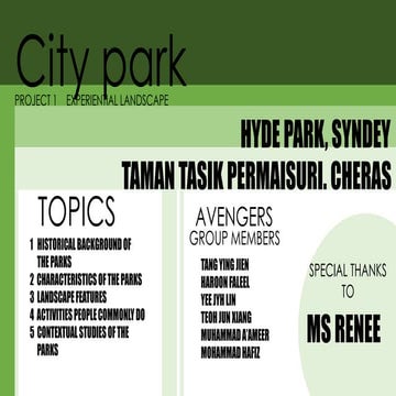 CITY PARK PRESENTATION | PPTX
