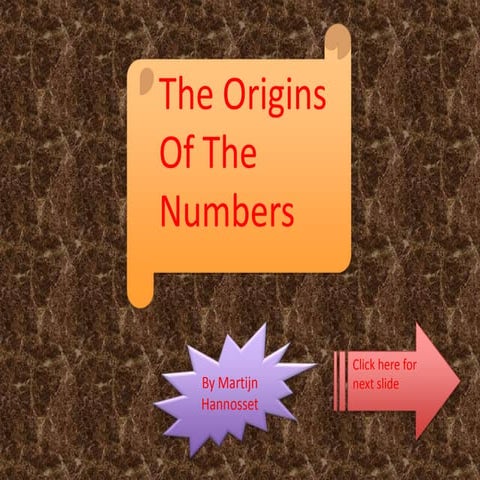 The origin of the Numbers | PPTX