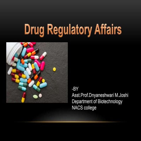Clinical research : Drug regulatory affairs and Pharmacovigilance. | PPTX