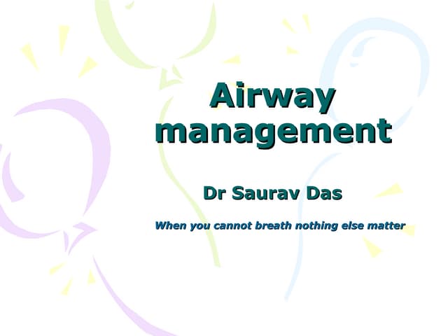 Airway assessment in anaesthesia | PPTX