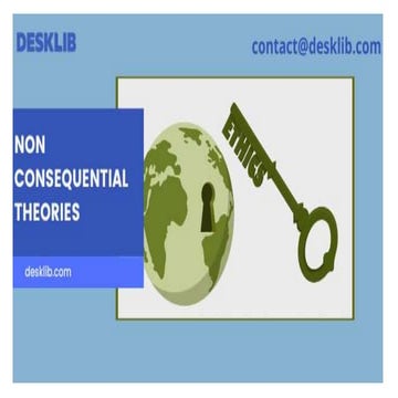 NON CONSEQUENTIAL THEORIES | PPT