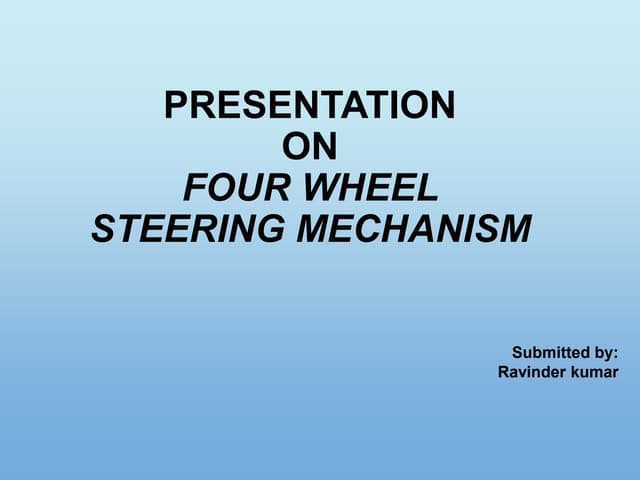 Steering system 7 | PPTX
