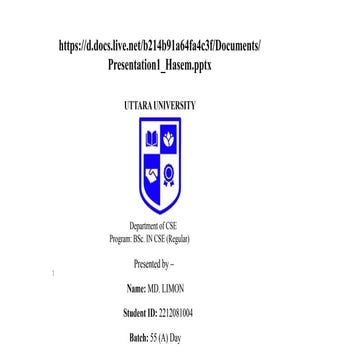 Presentation Cover page uttra university1_Hasem.pptx