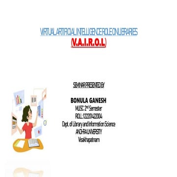 VIRTUAL ARTIFICIAL INTELLIGENCE ROLE ON LIBRARIES | PPTX