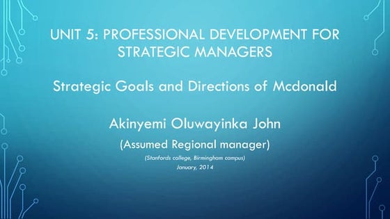 McDonalds Training and Development | PPT