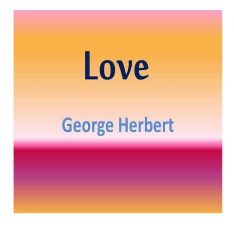 love iii by George Herbert | PPTX