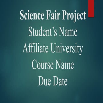 education power point presentation for science fair project | PPT