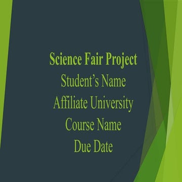 education power point presentation for science fair project | PPT
