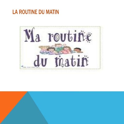 Presentation1 ma routine du matin | PPTX