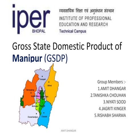 SECTORIAL CONTRIBUTION OF MANIPUR IN GDP OF INDIA | PPT