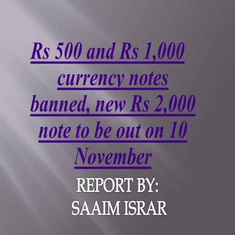 Security Features on New ₹500 & ₹2,000 Currency Notes | PPTX