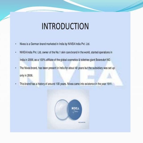 100 years of nivea and its products | PPTX