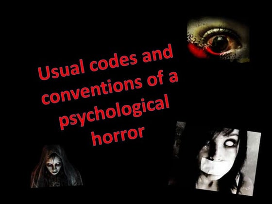 Codes and conventions in the horror genre | PPT