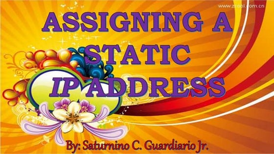 Assigning A Static IP Address | PPT