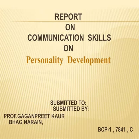 personality development | PPT