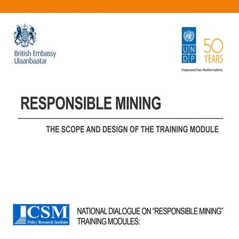 Training Module on Responsible Mining | PPTX