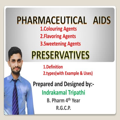 Pharmaceutical Additives | PPTX