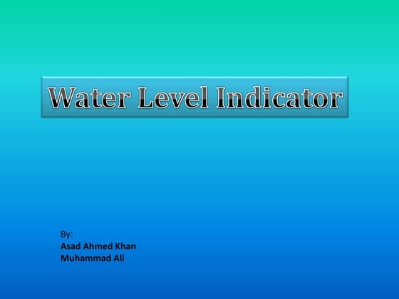 Project Report on Water Level Indicator | PDF | Water Services | Home ...