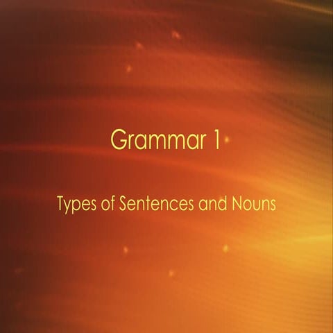 Grammar 1 - Sentences | PPT